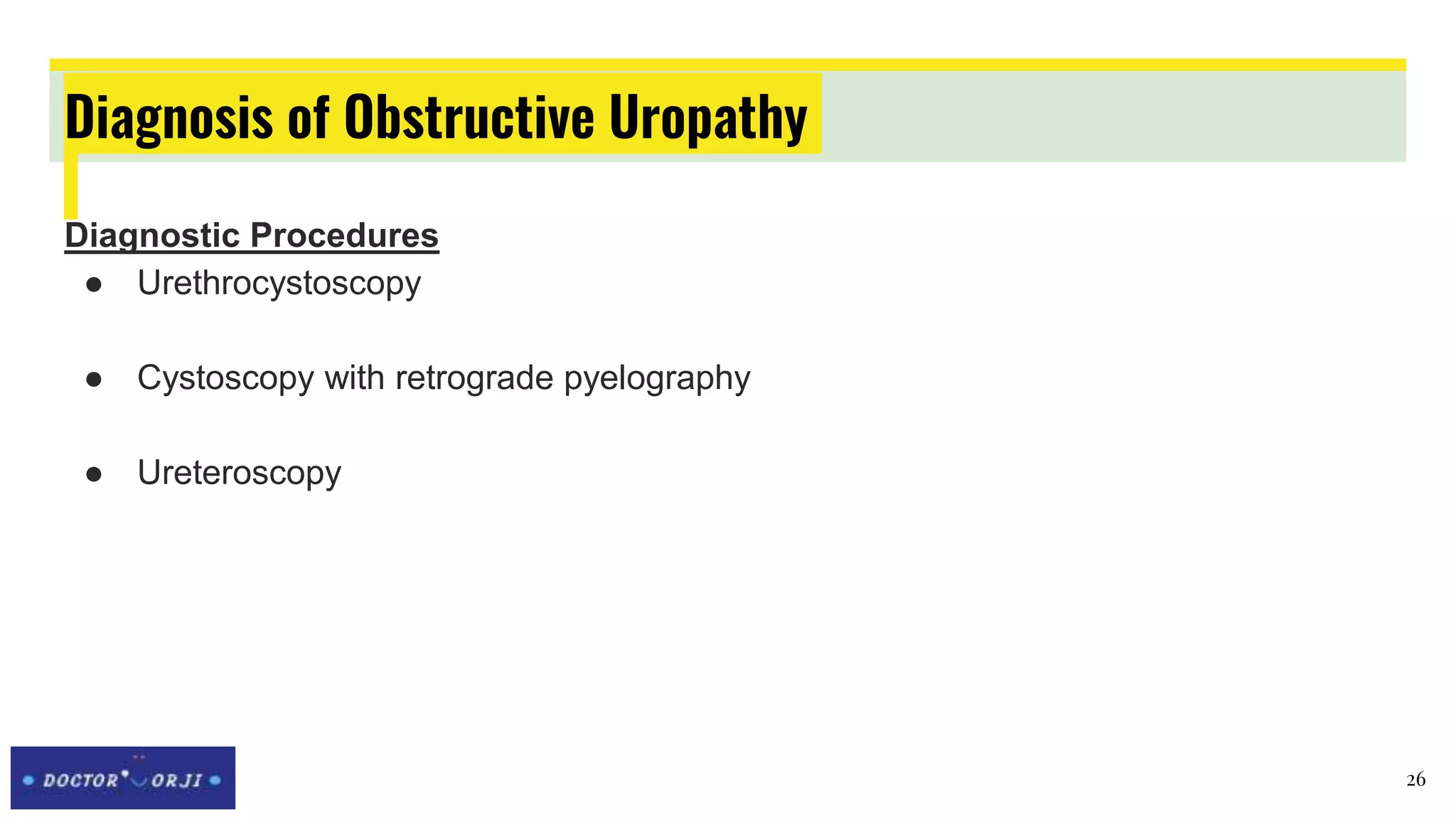Obstructive Uropathy | PPTX