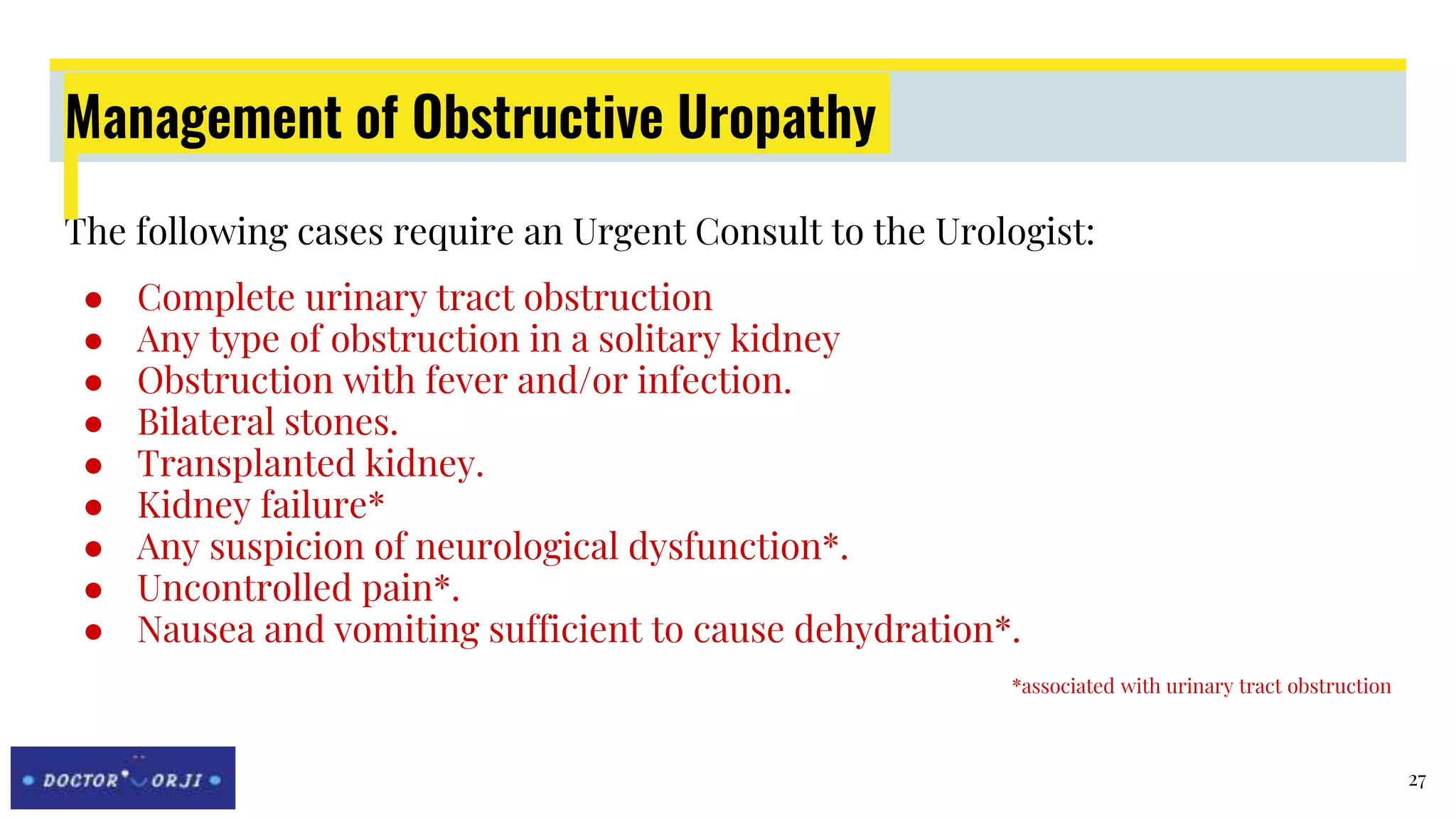 Obstructive Uropathy | PPTX