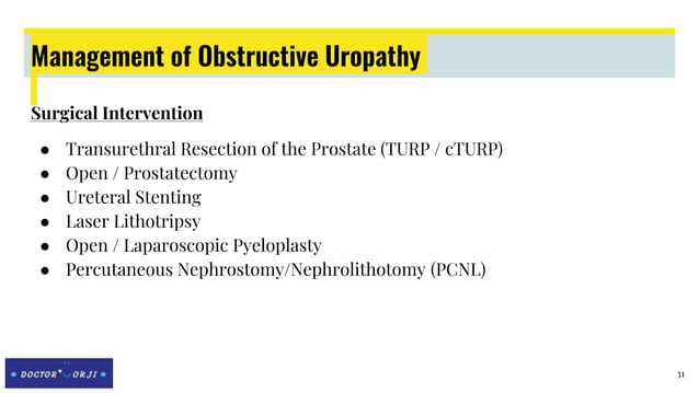 Obstructive Uropathy | PPTX
