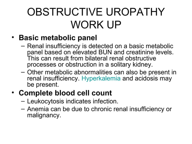 Obstructive uropathy | PPT