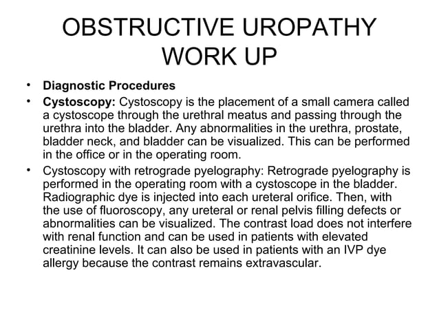Obstructive uropathy | PPT