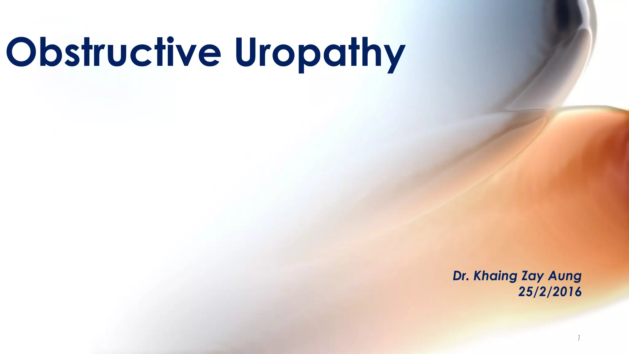 Obstructive uropathy | PPT