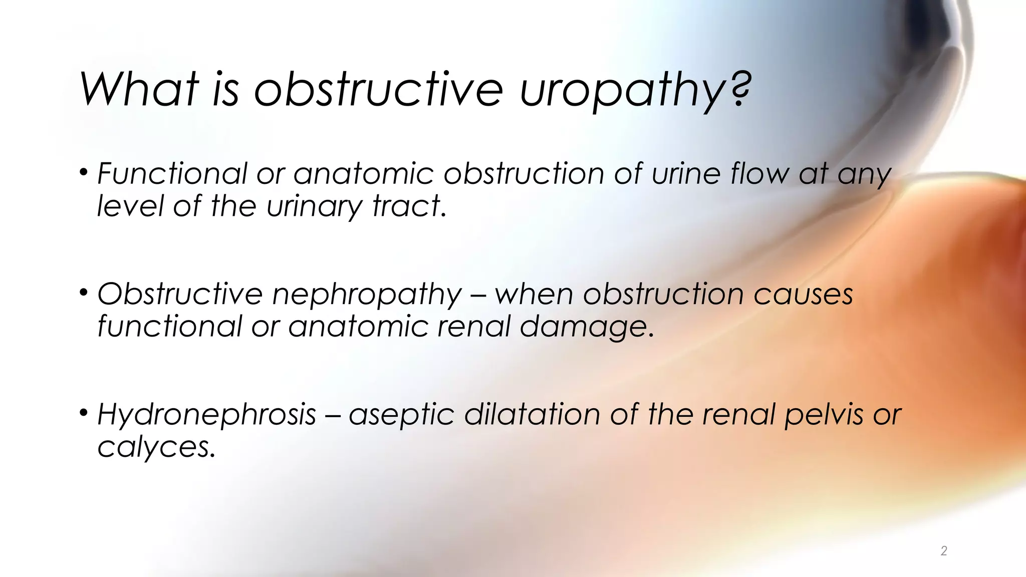 Obstructive uropathy | PPT