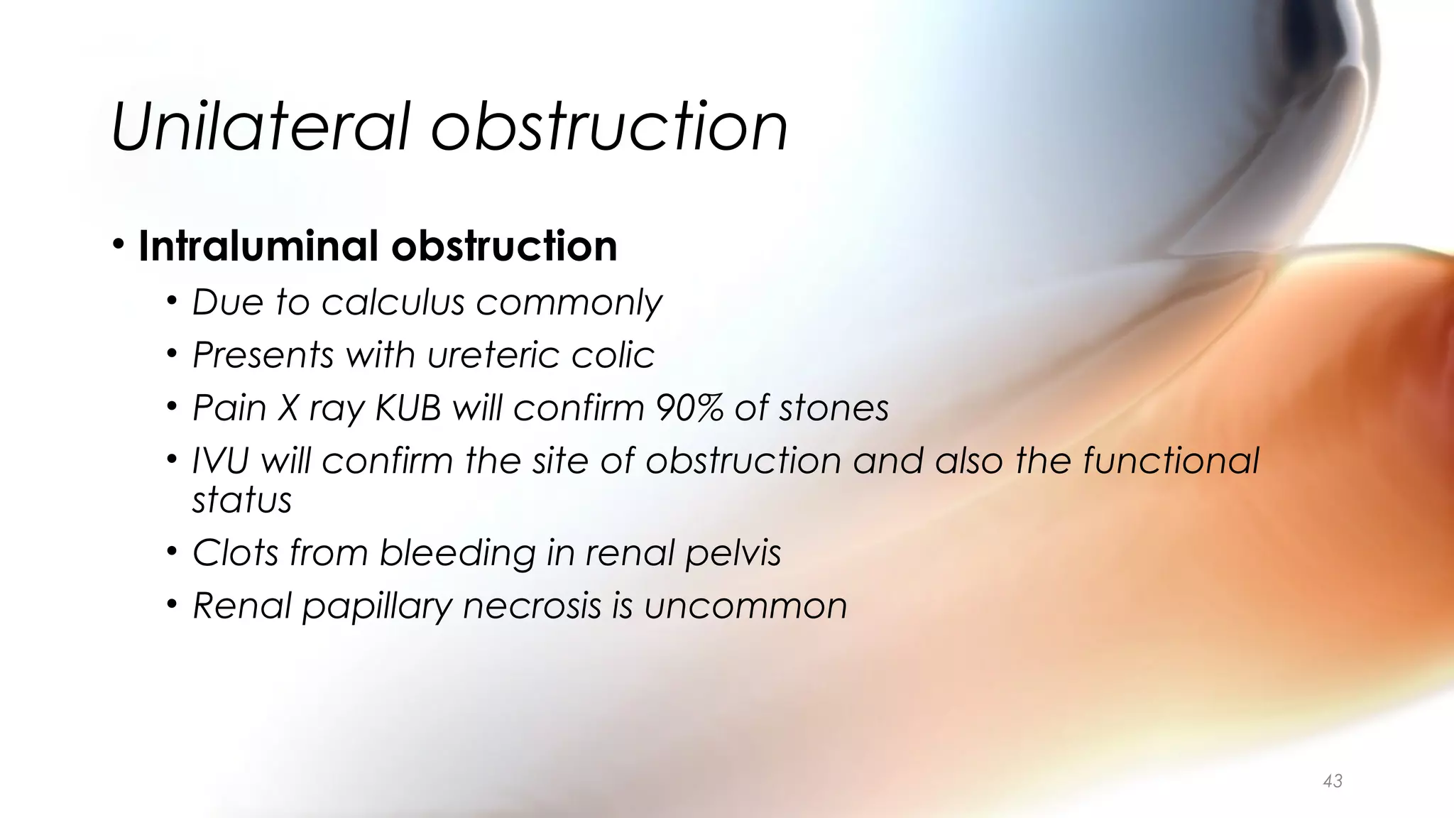 Obstructive uropathy | PPT