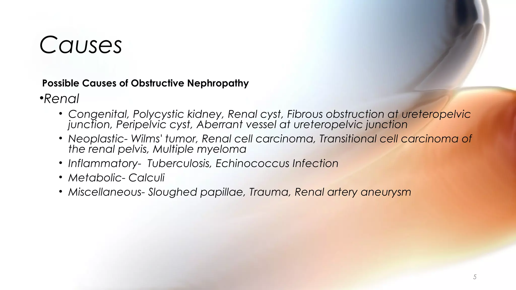 Obstructive uropathy | PPT