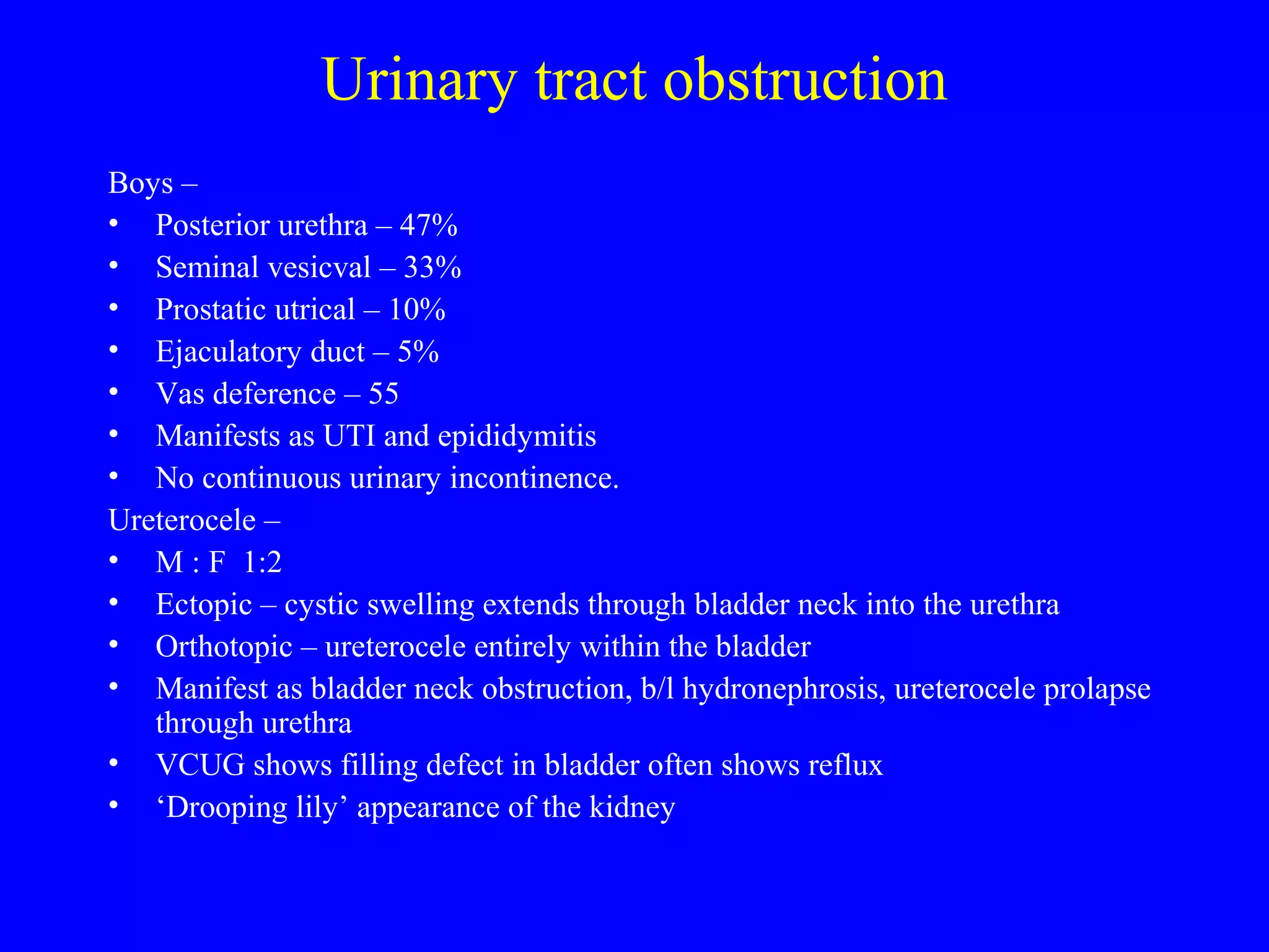 Obstructive uropathy+urolithias | PPT