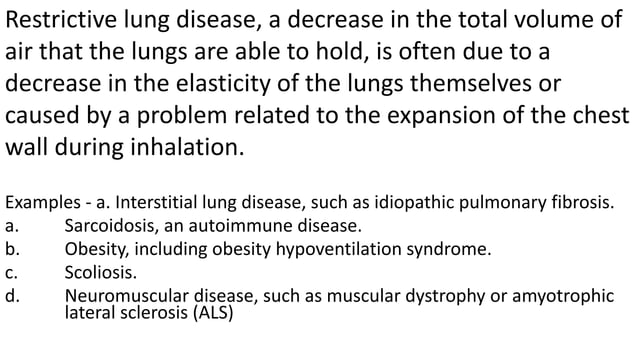 Obstructive vs Restructive lung Disease.pptx | Lung and Respiratory ...