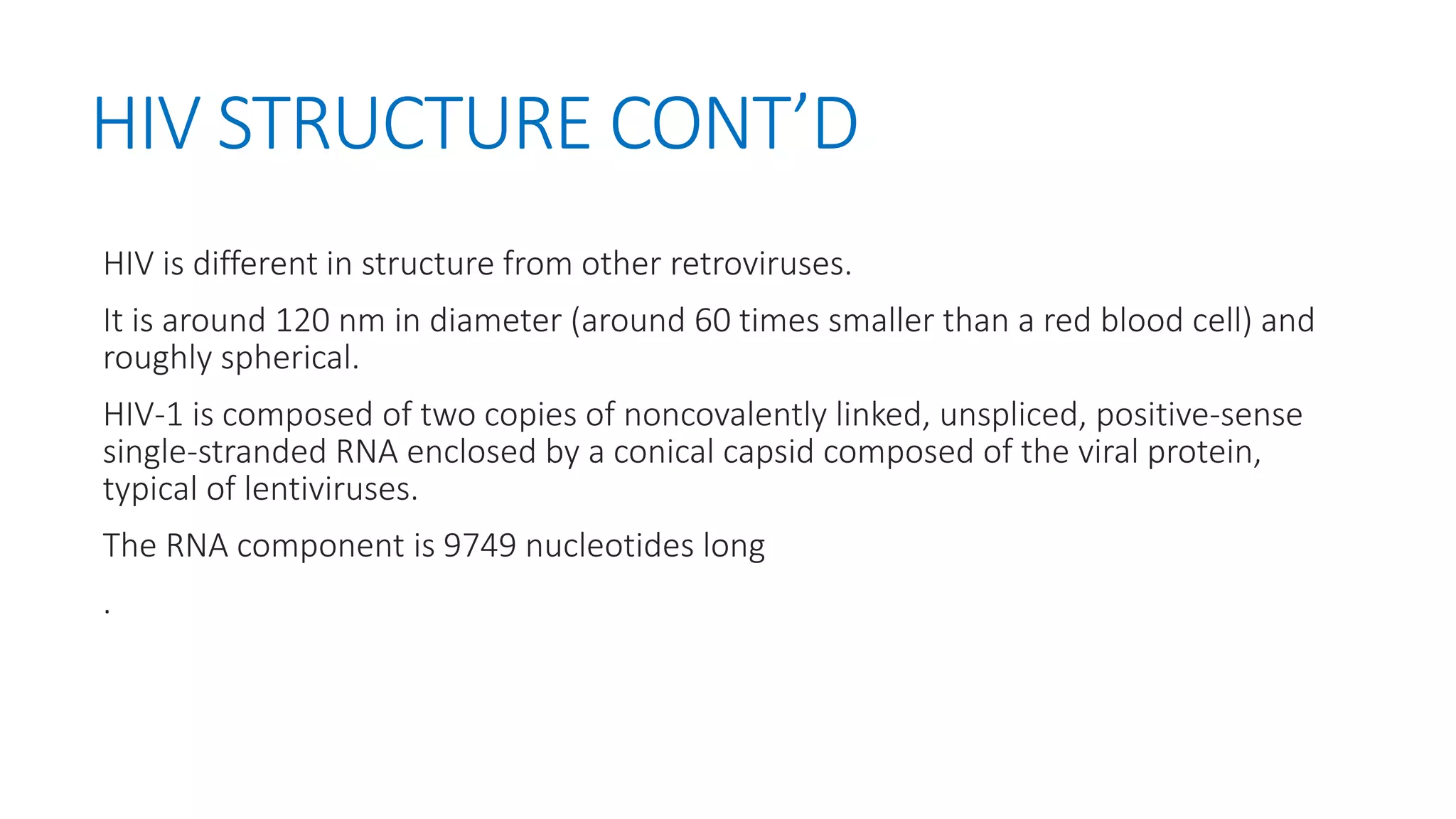 HIV structure,pathogenesis, classification and transmiss | PPTX