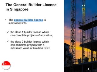 Obtain a Builder License in Singapore | PPT