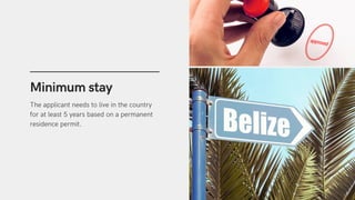 Obtain citizenship in Belize | PDF