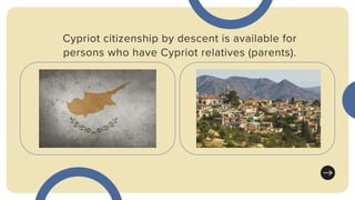 How to Obtain Cypriot Citizenship by Descent | PDF