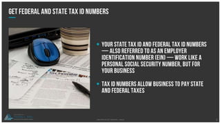 Obtaining federal and state tax id numbers | PPT