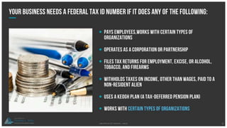 Obtaining federal and state tax id numbers | PPT