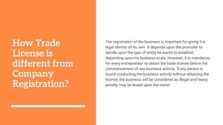 Trade License: Registration, Process & Renewal | PPTX