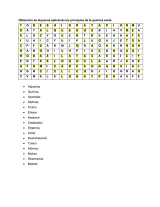 Ejercicio: Obtención de alquenos | PDF