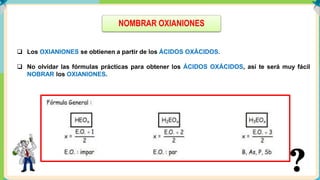 SALES OXISALES y sus propiedades en la quimica | PPTX