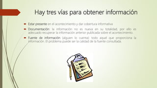 Obtencion de la informacion | PPTX