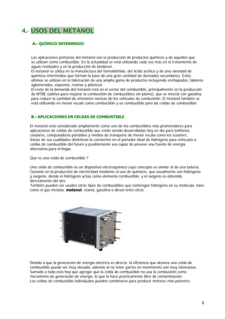 Obtencion de metanol | PDF