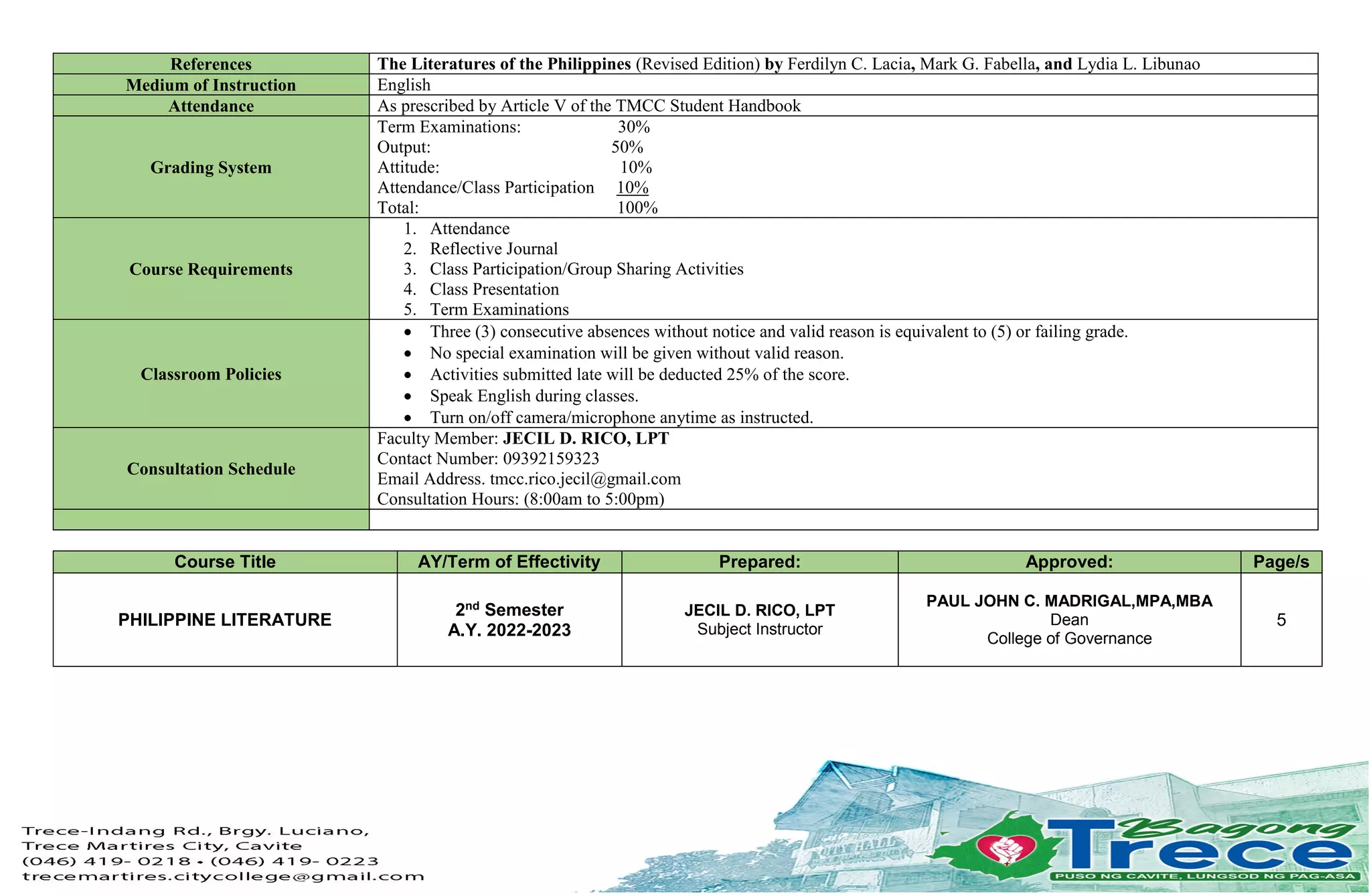 OBTLP IN LIT101.pdf | Educational Assessment | Education