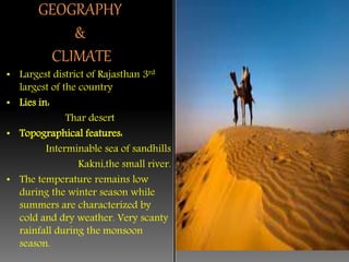 Tourism attractions-Jaisalmer,Rajasthan | PPTX