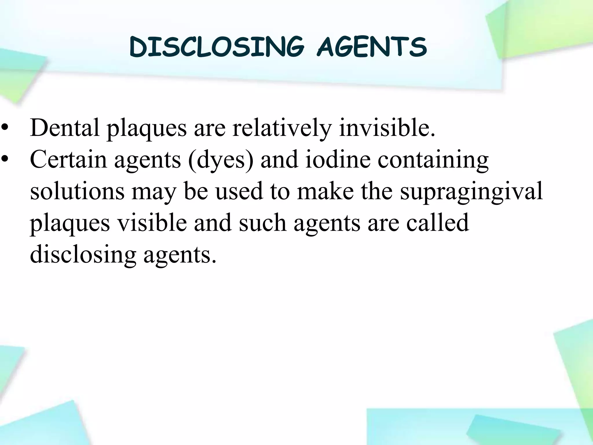 Obtudent, mummifying agents and disclosing agent | PPTX