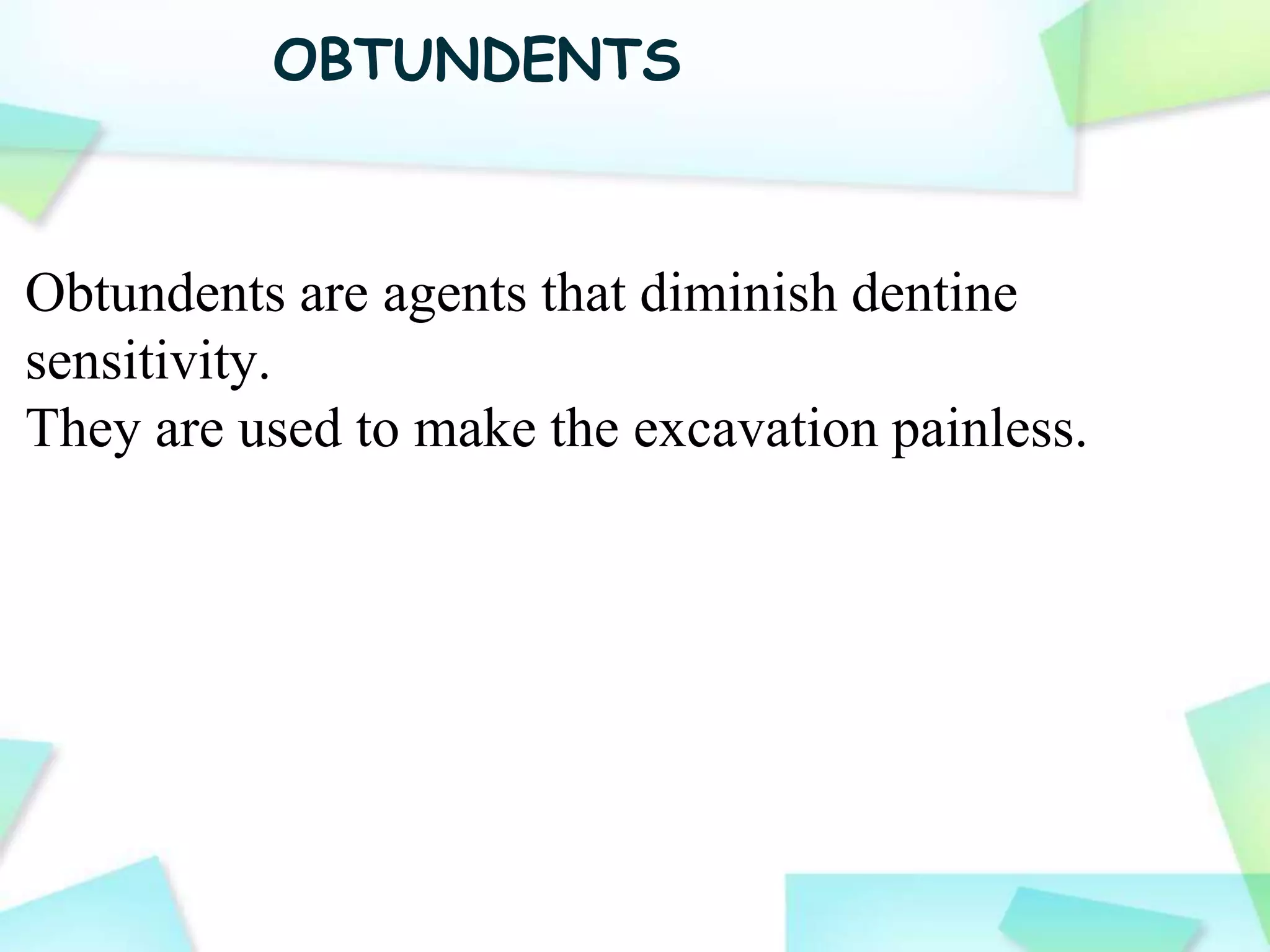 Obtudent, mummifying agents and disclosing agent | PPTX