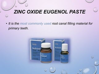 Obturating materials for primary teeth | PPTX