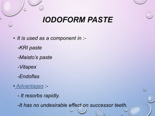 Obturating materials for primary teeth | PPTX