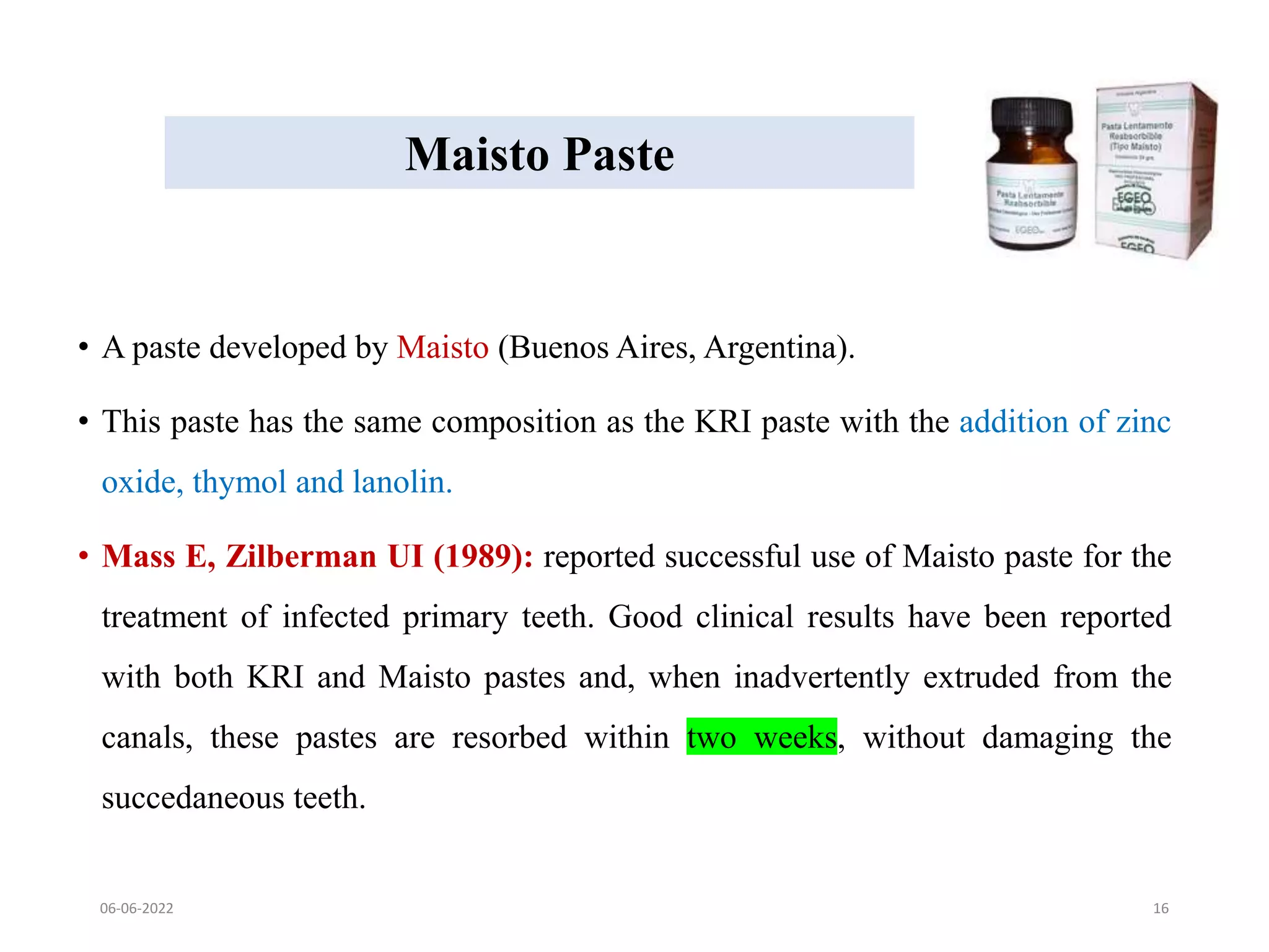 OBTURATING MATERIALS AND OBTURATION SYSTEMS IN PRIMARY TEETH | PPTX