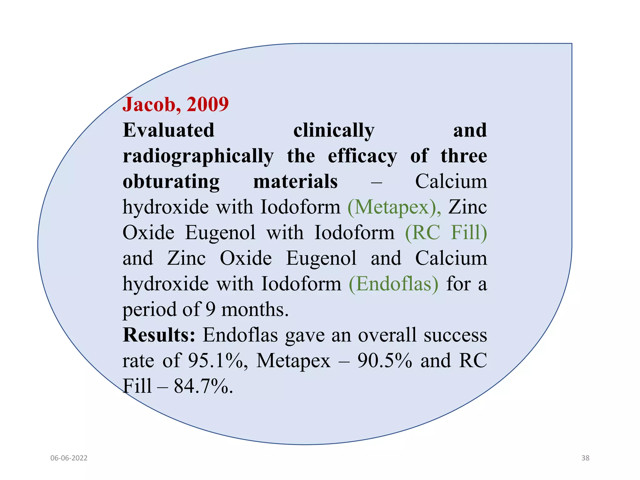 OBTURATING MATERIALS AND OBTURATION SYSTEMS IN PRIMARY TEETH | PPTX