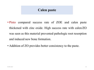 OBTURATING MATERIALS AND OBTURATION SYSTEMS IN PRIMARY TEETH | PPT