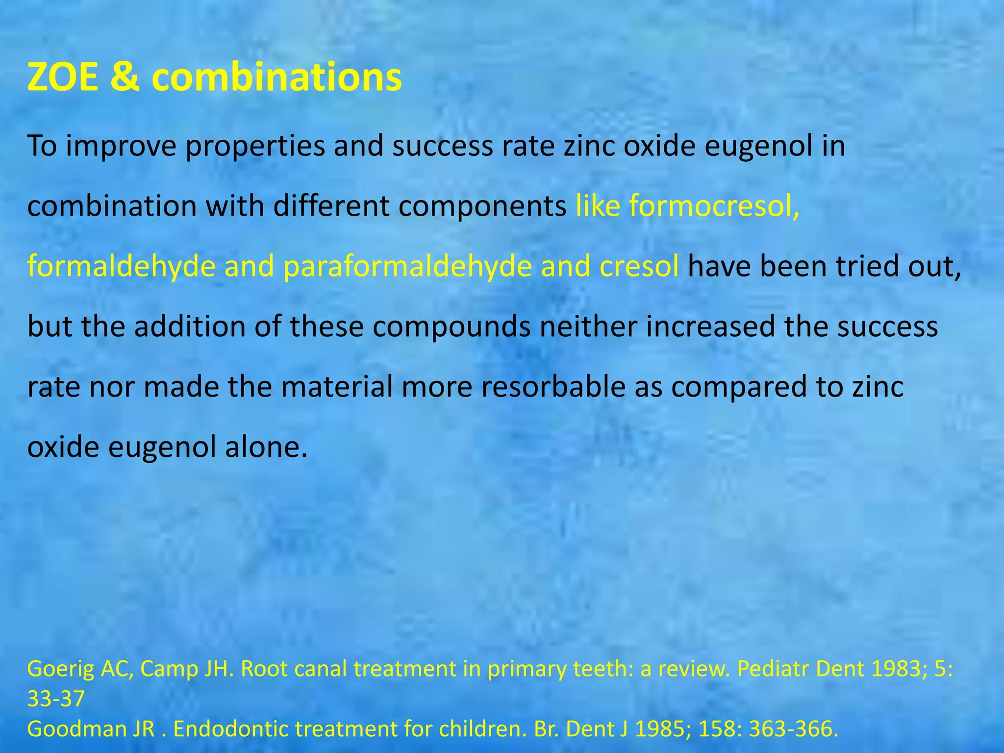 Obturating materials for primary tooth | PPTX