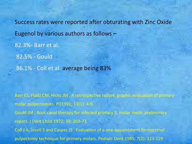 Obturating materials for primary tooth | PPTX | Dental Health ...