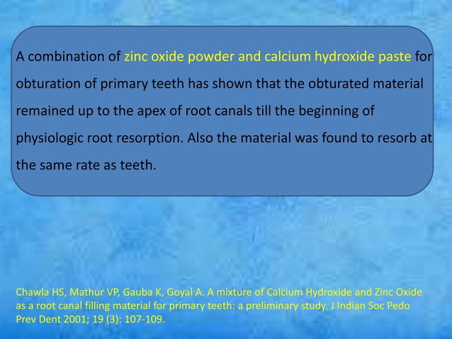 Obturating materials for primary tooth | PPTX | Dental Health ...