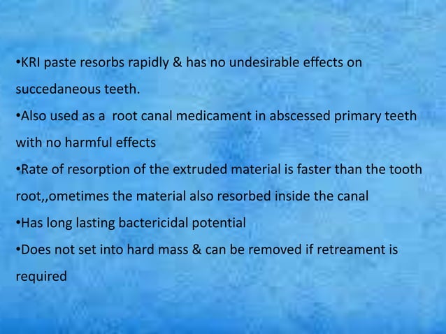 Obturating materials for primary tooth | PPTX | Dental Health ...