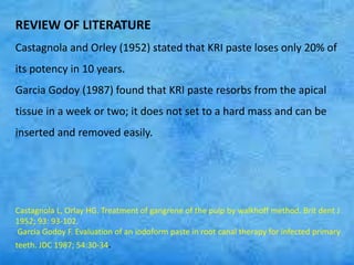 Obturating materials for primary tooth | PPTX