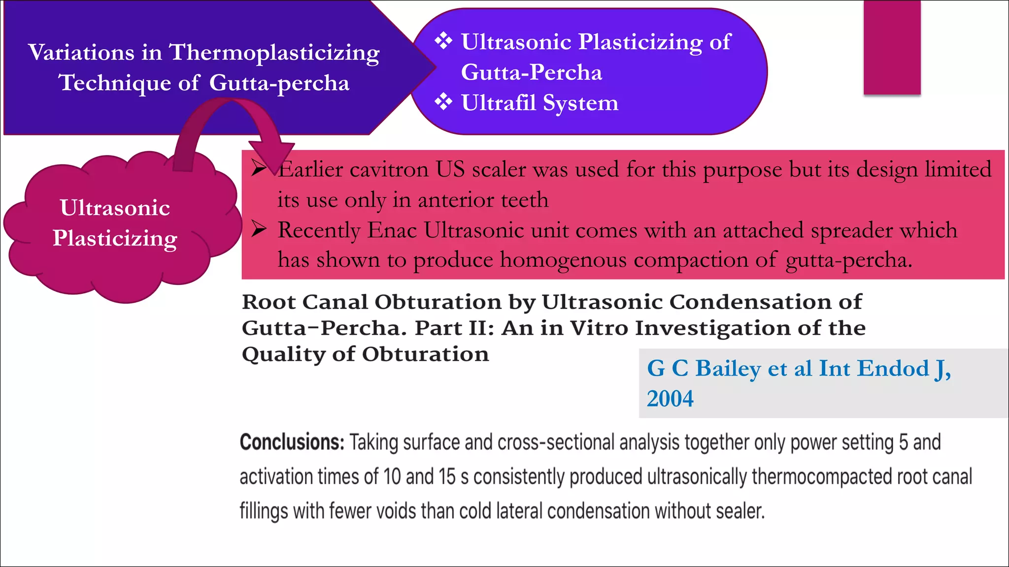 Obturation of Root canal systems or Root canal obturation | PDF