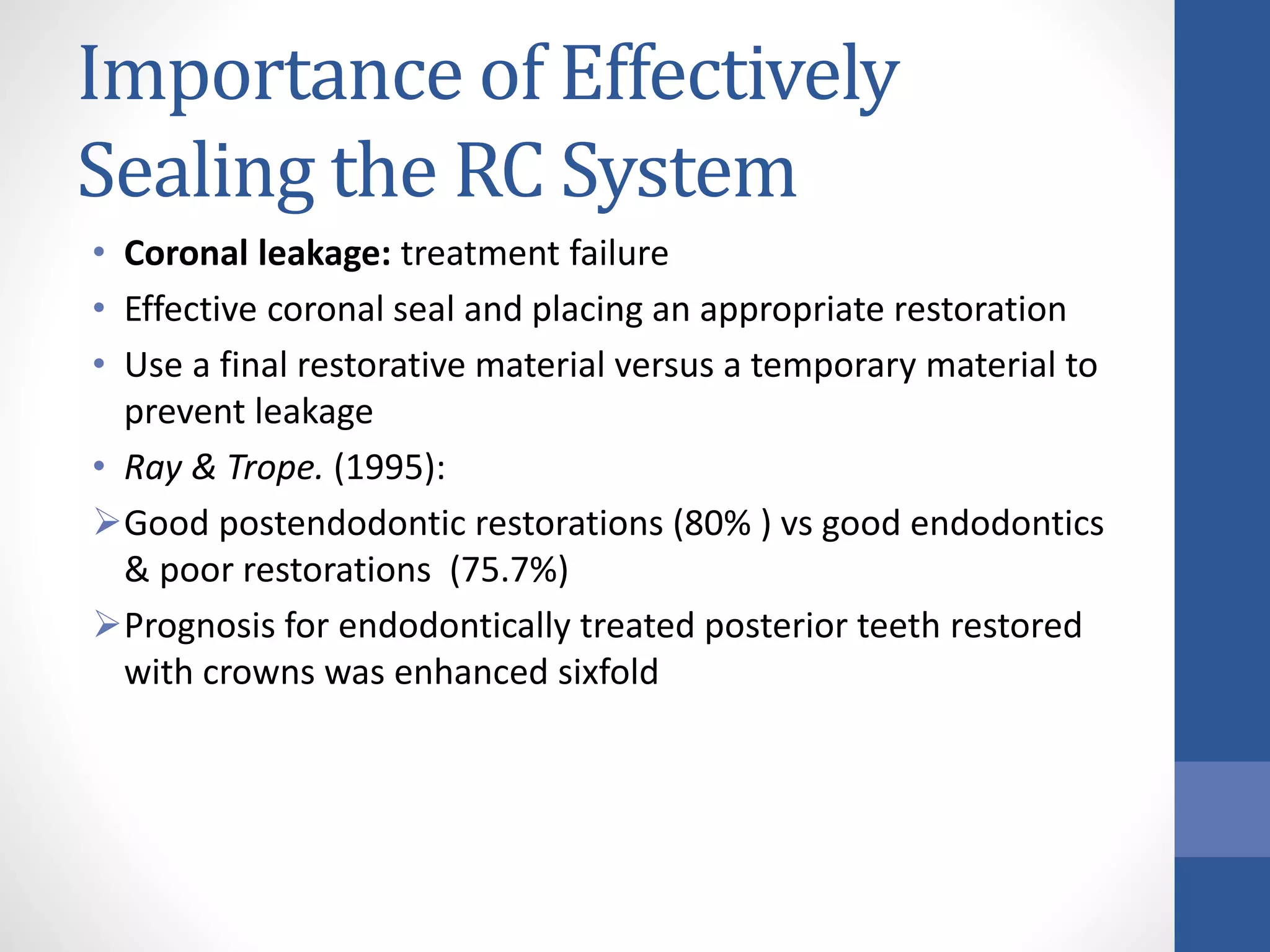 Root Canal Obturation general concepts principles | PPTX