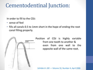 Root Canal Obturation general concepts principles | PPTX