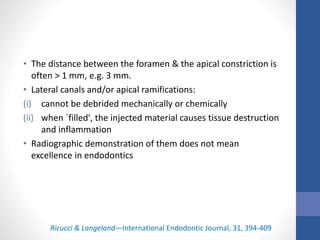 Root Canal Obturation general concepts principles | PPTX