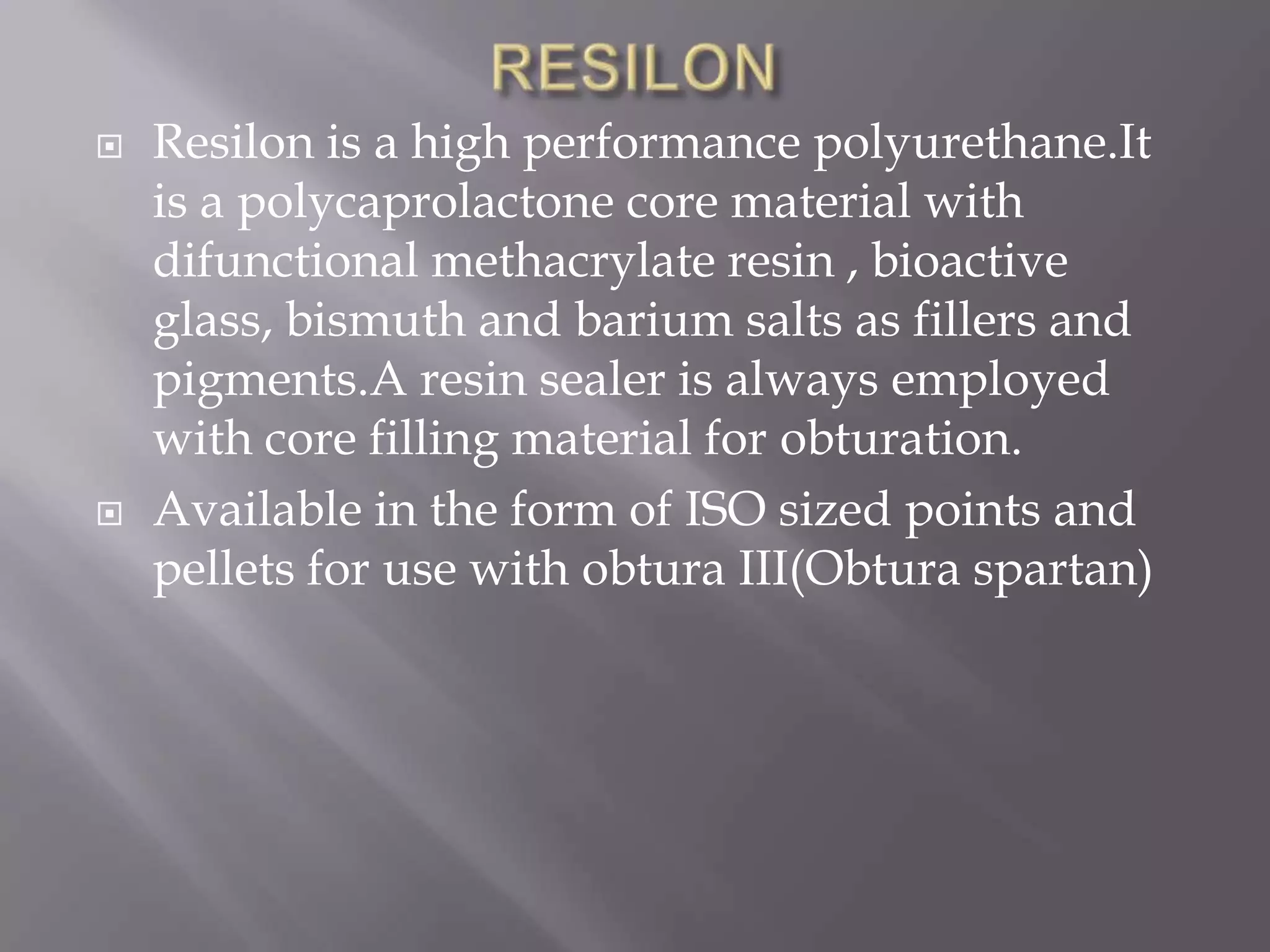 Obturation materials | PPTX