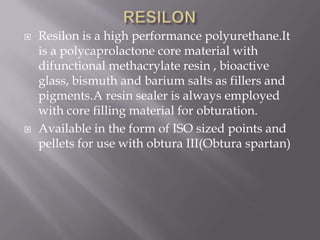 Obturation materials | PPTX