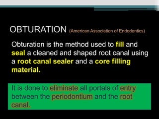 Obturation materials | PPT | Free Download