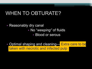 Obturation materials | PPT | Free Download