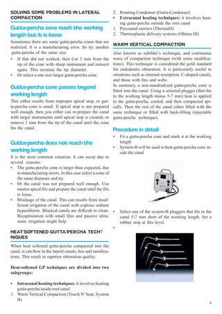 Obturation of Root Canal - An Endodontic Overview | PDF