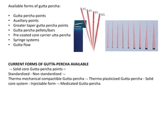 Obturation of root canal system | PPT