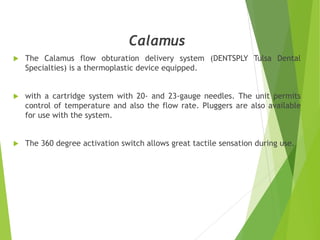 Obturation of root canal system | PPT