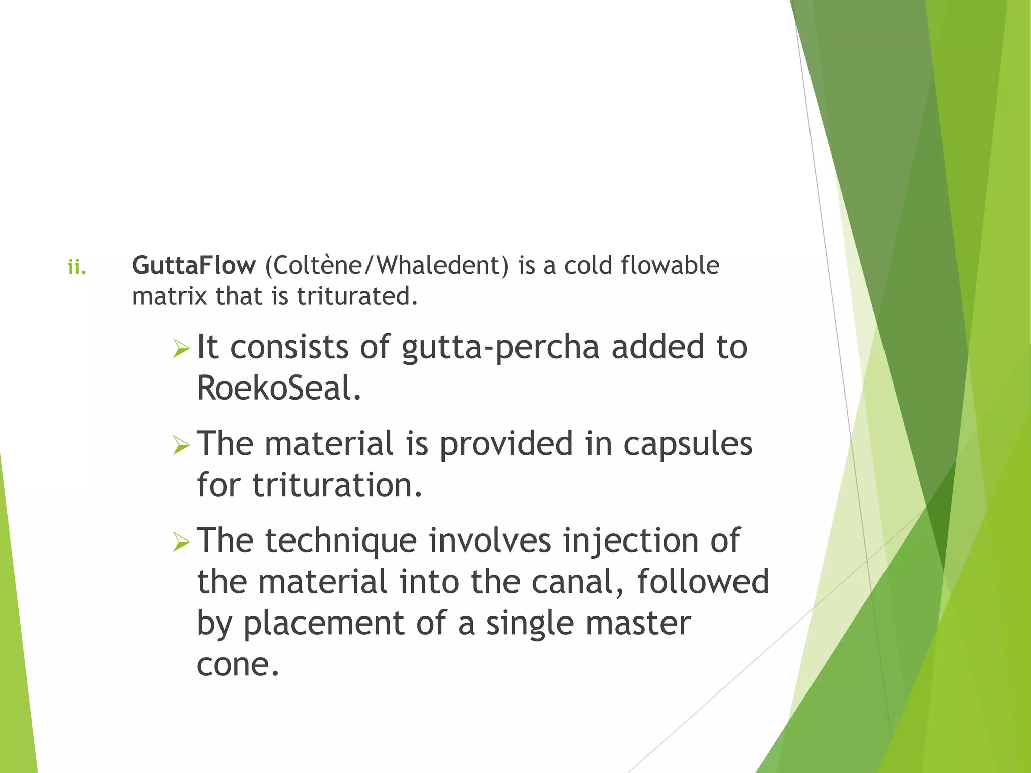 Obturation of root canal system | PPTX