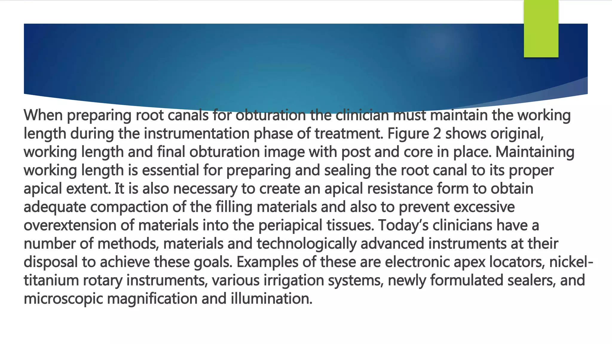 Obturation of root canal systems | PPTX