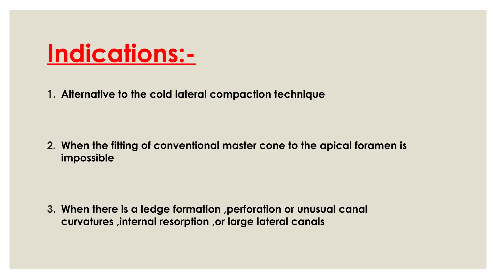 Obturation of the Radicular Space in Endodontics Grossmann | PPTX